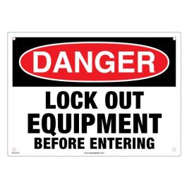 Lockout Sign - Danger Lock Out Equipment before Entering | Reece Safety