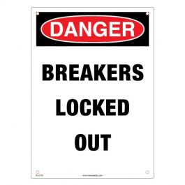 Lockout Sign - Danger Breakers locked Out | Reece Safety